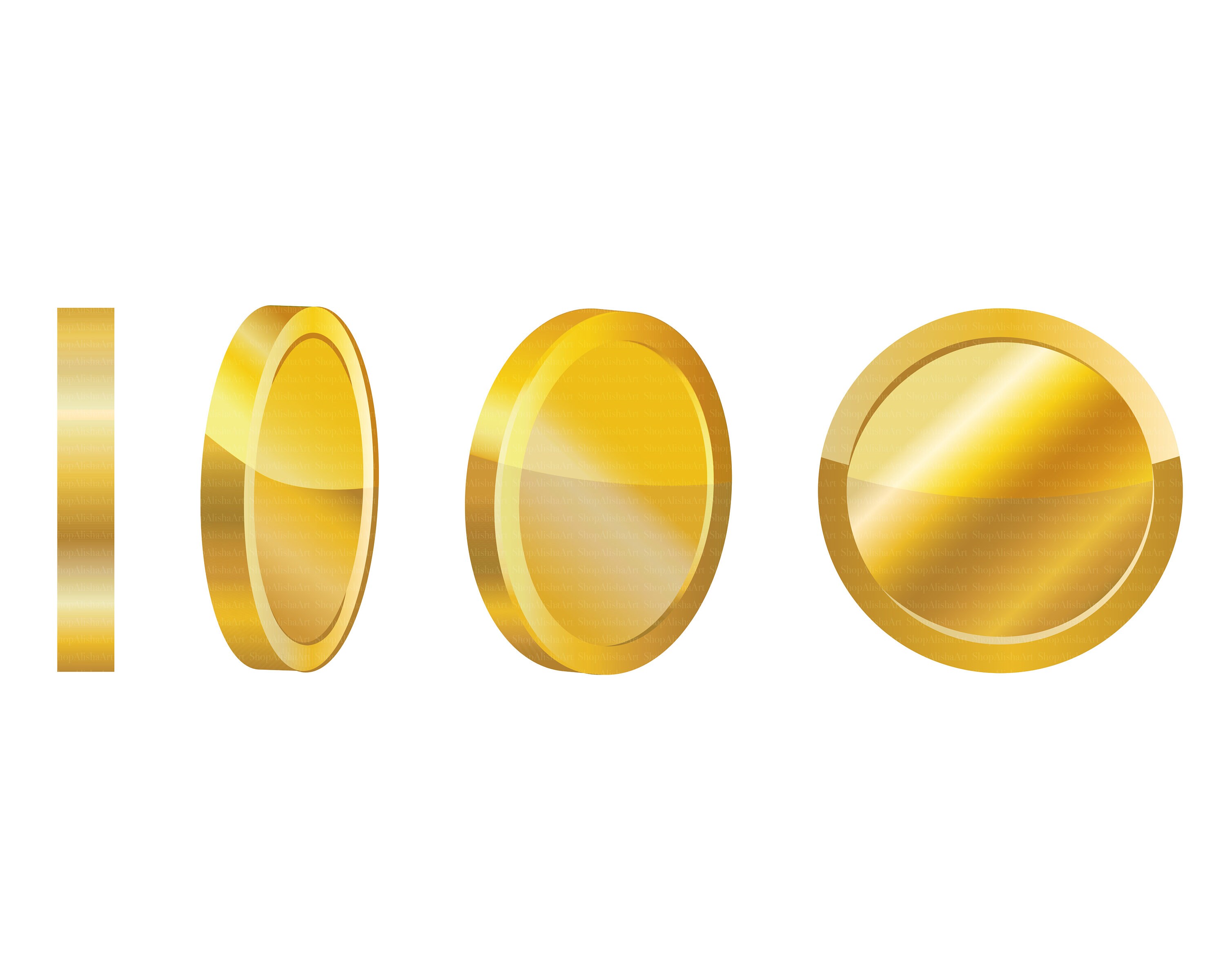 GOLD COIN With Different Angles Png Jpg, Clipart Coin, Clipart Money ...
