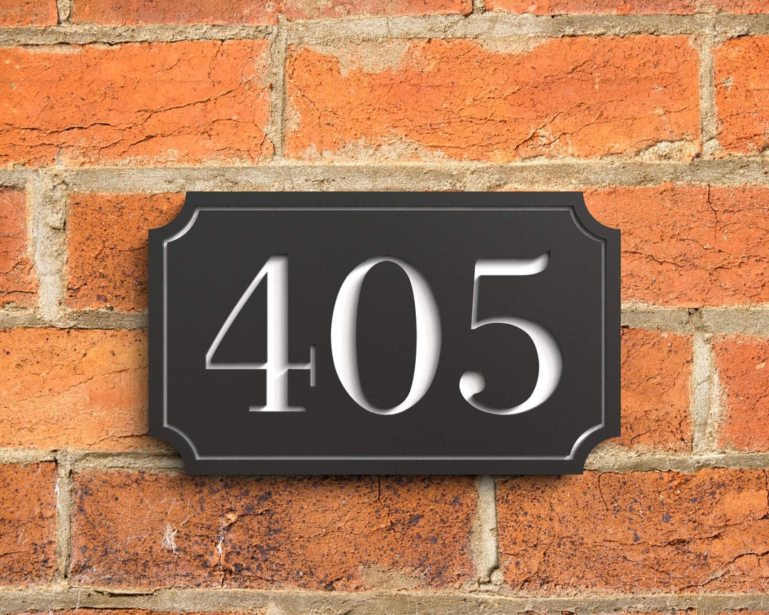 Modern Floating Door Numbers, Custom House Numbers, Matt Black and ...
