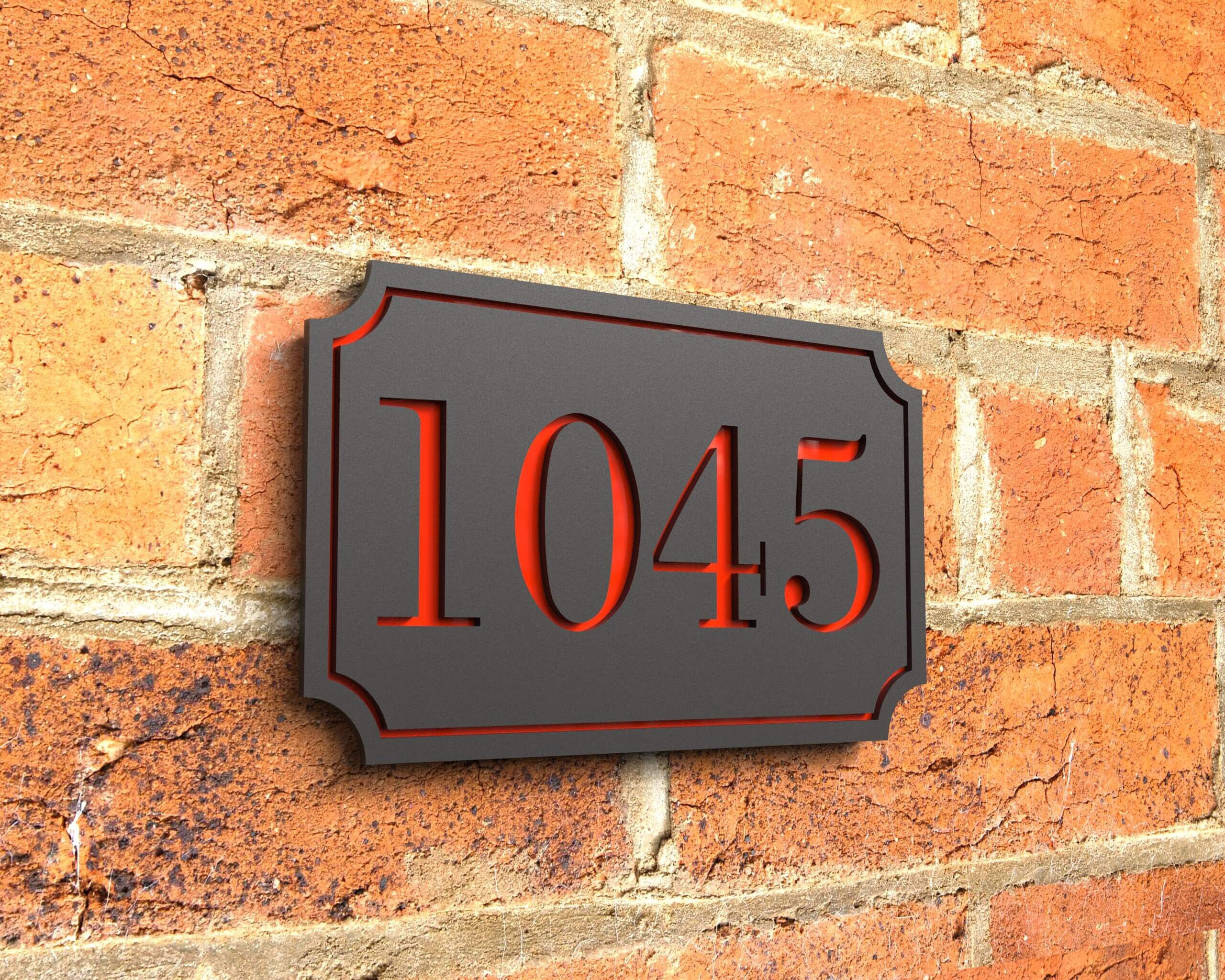 Modern Floating Door Numbers, Custom House Numbers, Matt Black and ...