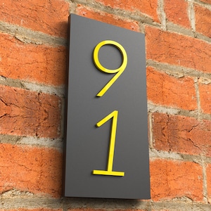 Modern House Numbers, Vertical Address Number Sign, Custom House ...