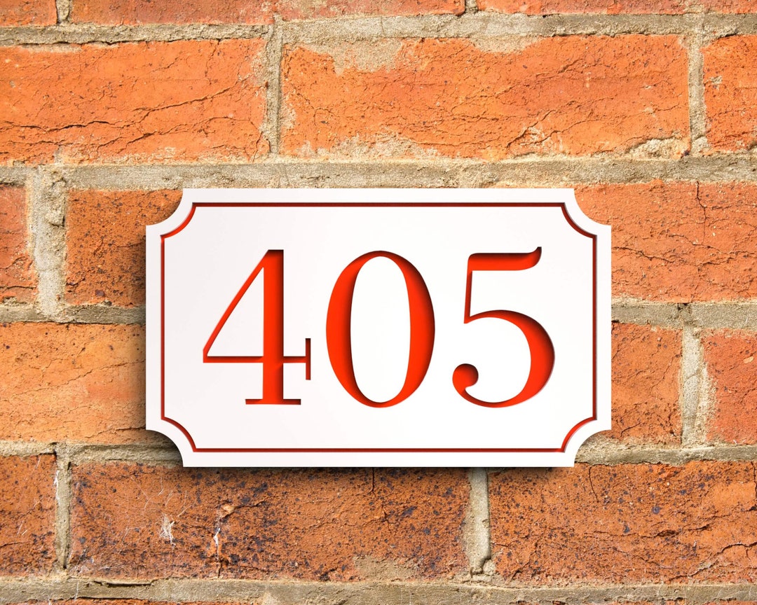 Modern Floating Door Numbers, Custom House Numbers, Matt White and ...
