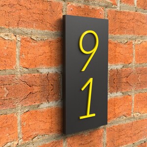 Modern House Numbers, Vertical Address Number Sign, Custom House ...