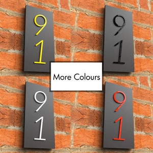 Custom Large House Numbers, Vertical Address Number Plaque, Custom ...