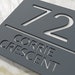 Modern Anthracite Grey House Numbers, Custom Matt Grey Acrylic House ...