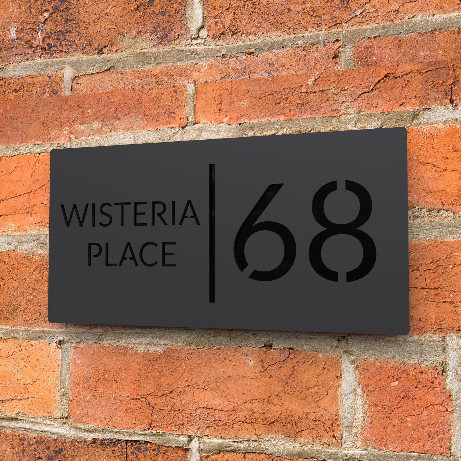 Modern Black House Number Sign Custom Matt Acrylic House - Etsy