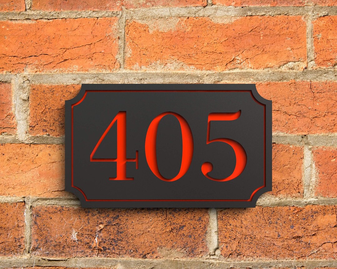 Modern Floating Door Numbers, Custom House Numbers, Matt Black and ...