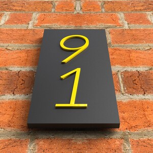 Modern House Numbers, Vertical Address Number Sign, Custom House ...