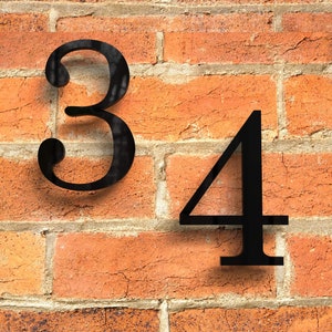 14 Inch Modern House Numbers and Letters, Custom Mid-century Modern ...