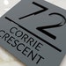 Modern Anthracite Grey House Numbers, Custom Matt Grey Acrylic House ...