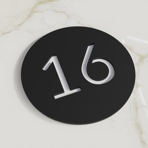 Round Number Plaque. Exam Room Numbers. Door Number Sign. Apartment ...
