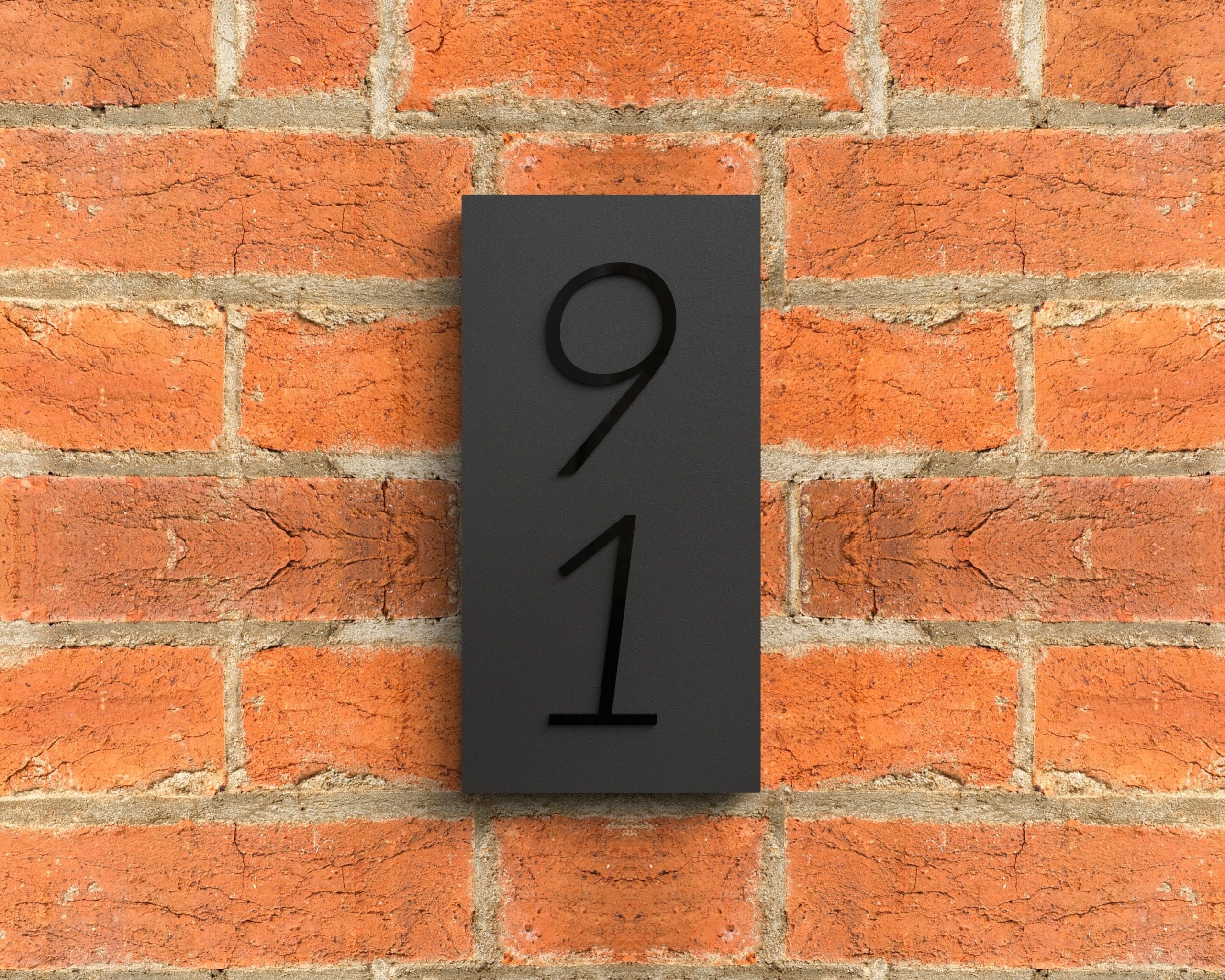 Vertical Modern House Numbers, Custom Address Number Sign, House ...