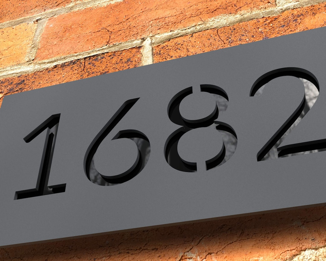 Modern Floating Door Numbers, Custom House Numbers, House Numbers Sign ...