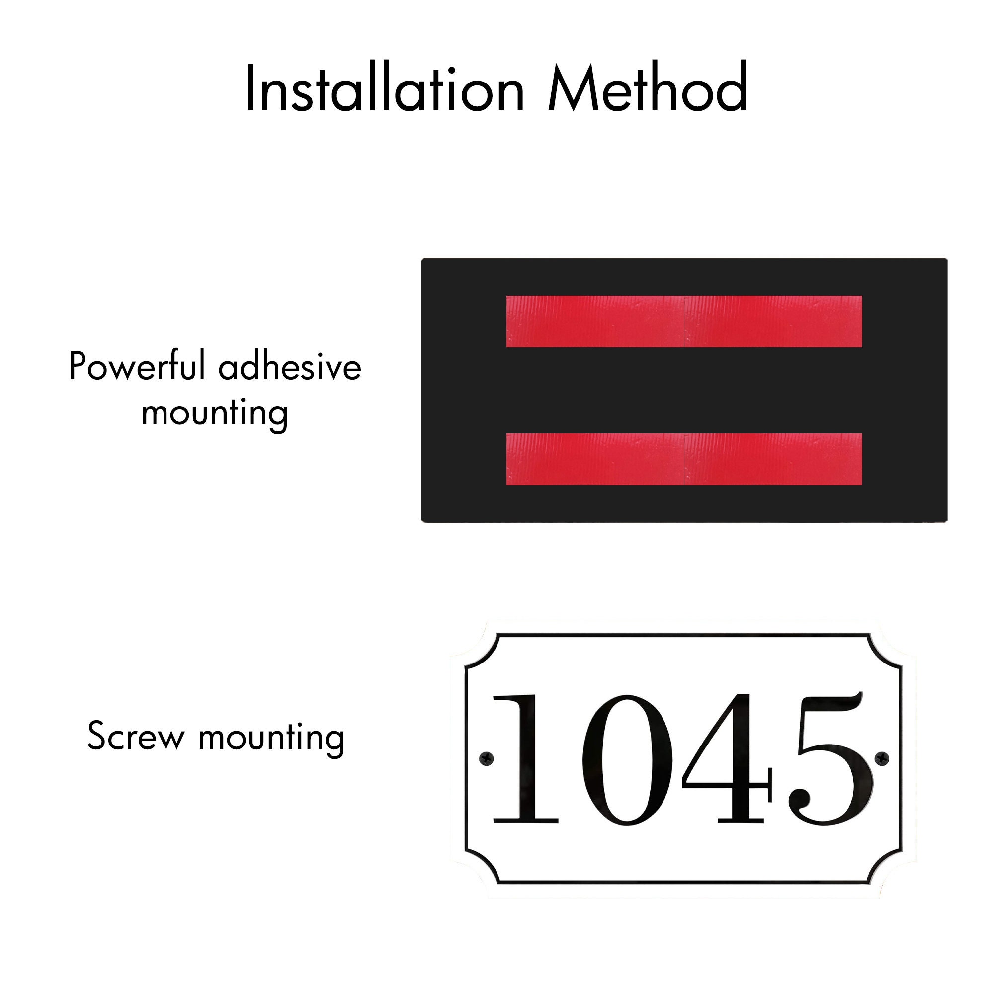 Modern House Numbers, Custom Address Sign Horizontal Plaque, Modern ...