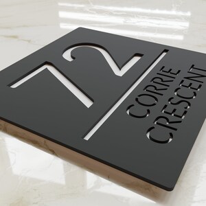 Modern House Numbers, Custom Matt Black Acrylic House Numbers, Bespoke ...
