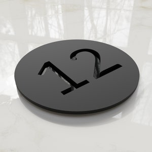 Round Number Plaque. Exam Room Numbers. Door Number Sign. Apartment ...