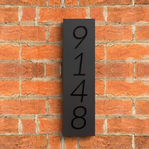 Modern House Numbers, Custom Vertical Address Number Sign, Bespoke ...