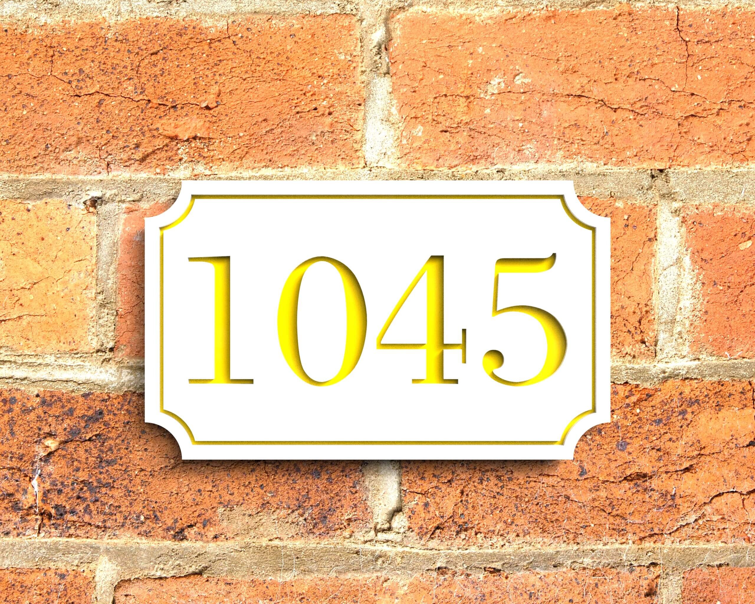 Modern Floating Door Numbers Custom House Numbers Matt White - Etsy