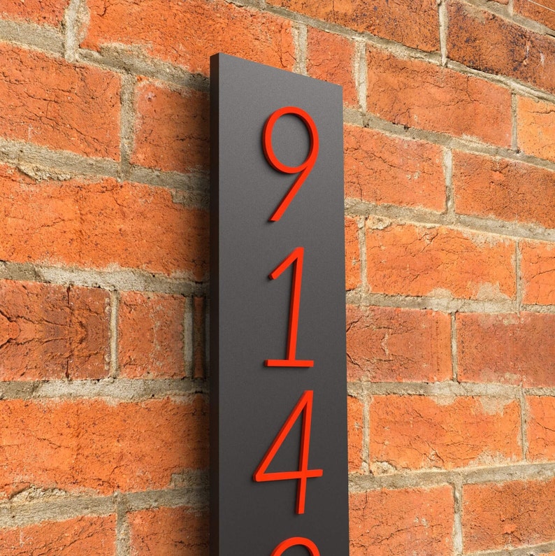 Custom Large House Numbers Vertical Address Number Plaque - Etsy