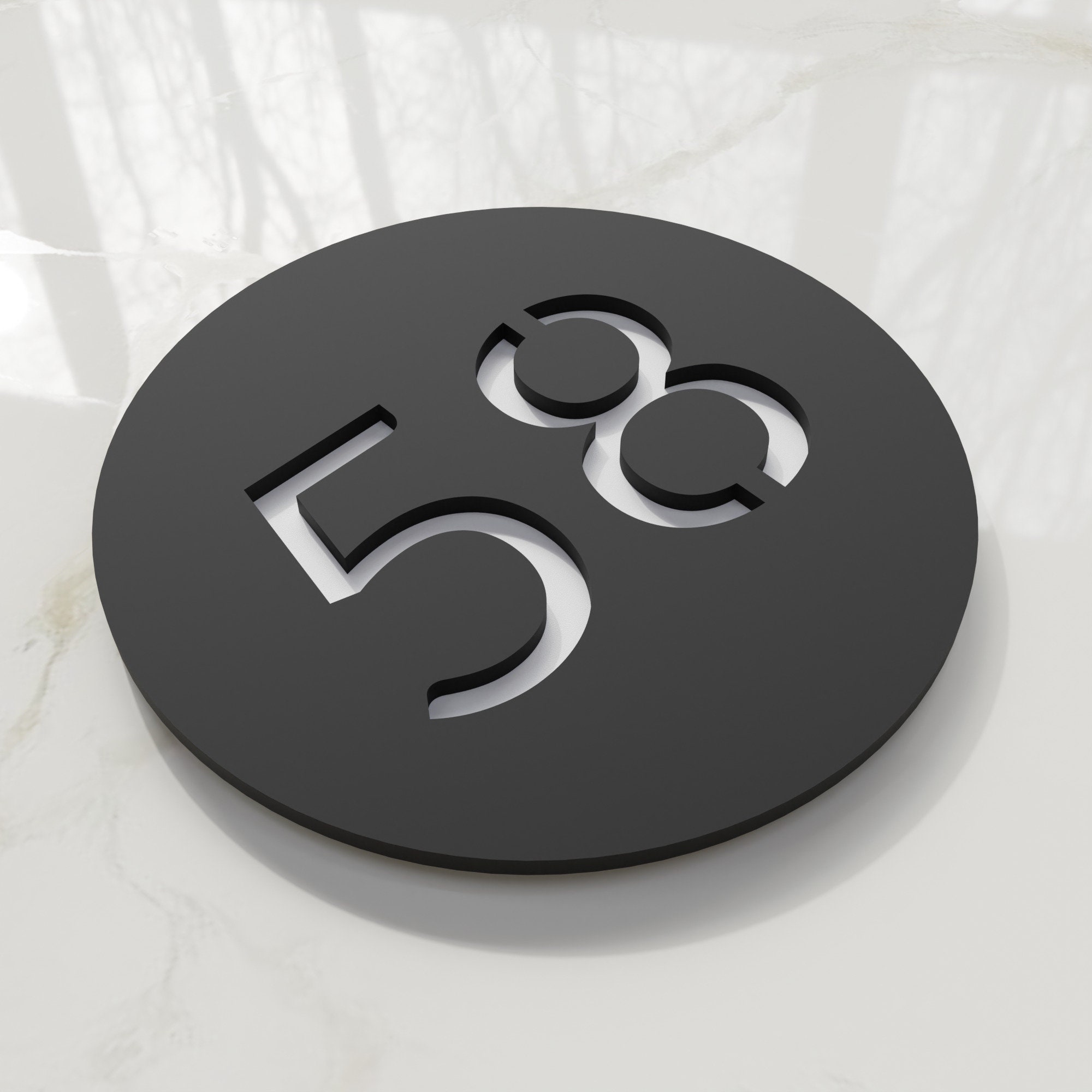 Round Number Plaque. Exam Room Numbers. Door Number Sign. Apartment ...