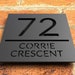 Modern Black House Number Sign, Custom Matt Black Acrylic House Numbers ...
