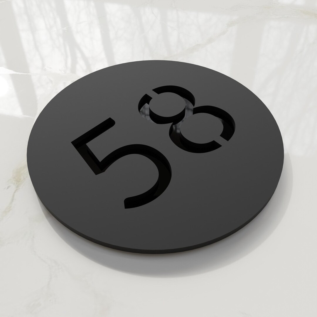 Round Number Plaque. Exam Room Numbers. Door Number Sign. Apartment ...