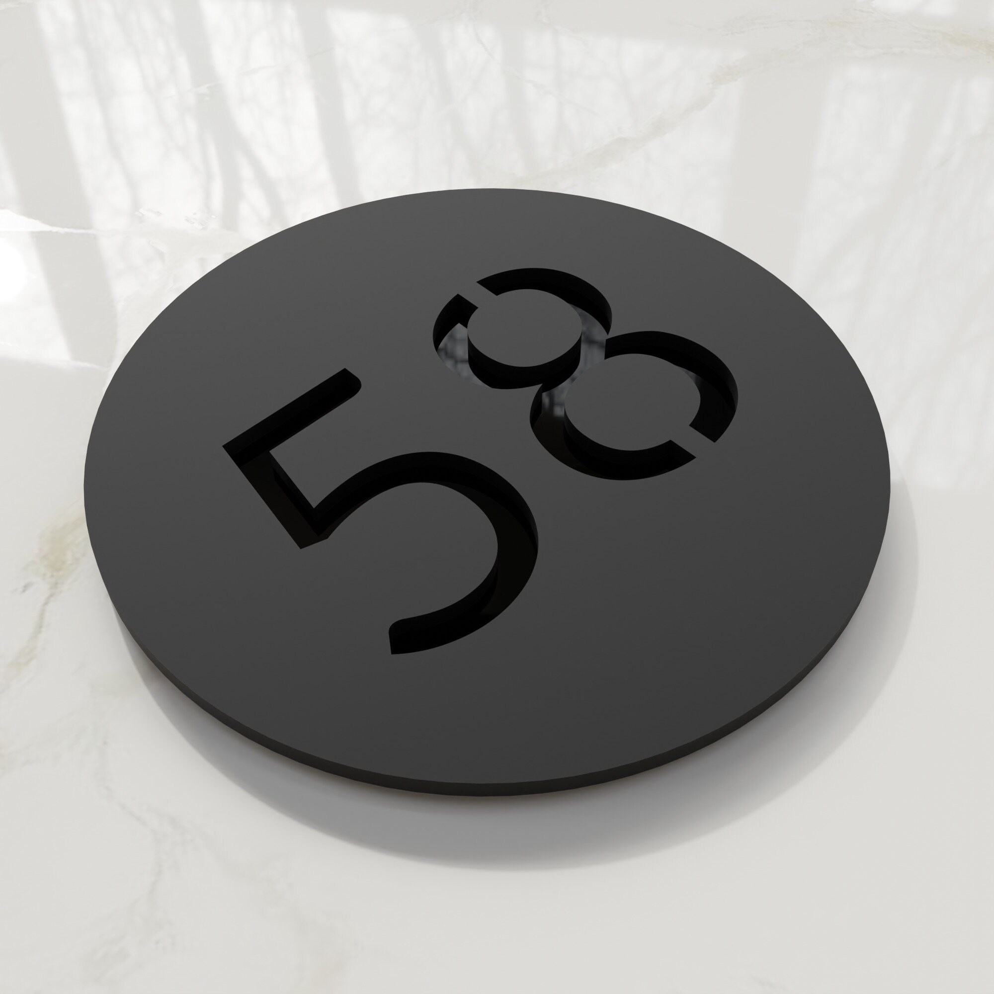 Round Number Plaque. Exam Room Numbers. Door Number Sign. Apartment ...