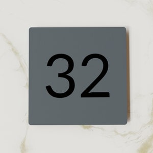 Anthracite Grey Number Plaque. Exam Room Numbers. Door Number Sign ...
