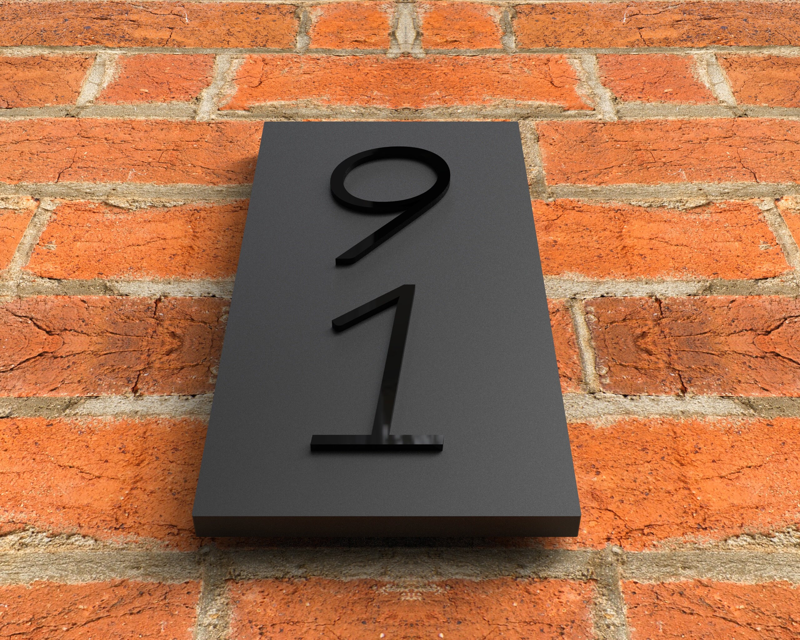 Vertical Modern House Numbers, Custom Address Number Sign, House ...