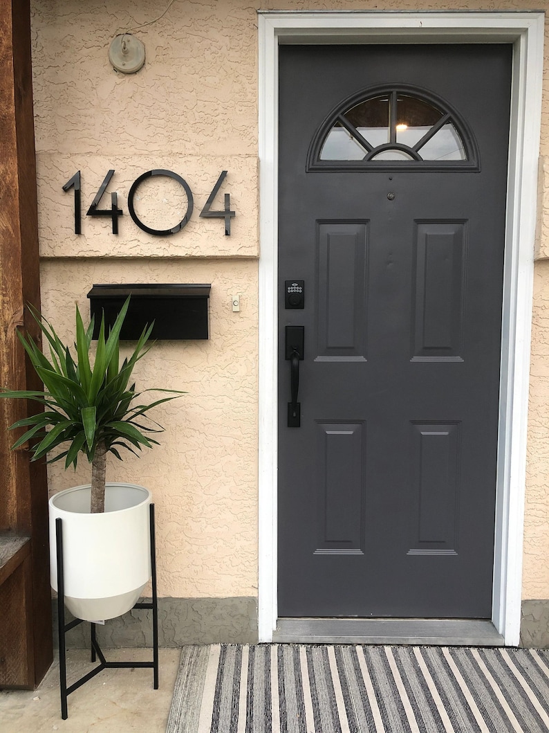 6 Inch Modern House Numbers and Letters, Custom Mailbox Numbers. - Etsy