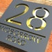 Modern House Number Sign, Custom Matt Grey House Numbers, Bespoke House ...