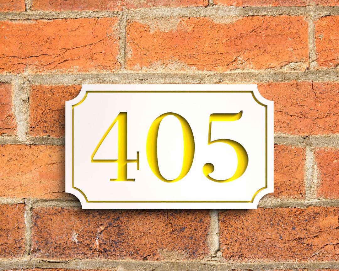 Modern Floating Door Numbers, Custom House Numbers, Matt White and ...