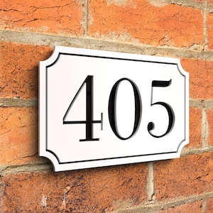 Modern Floating Door Numbers, Custom House Numbers, Matt White and ...