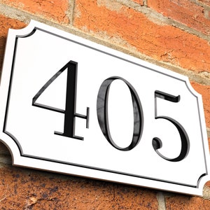 Modern Floating Door Numbers, Custom House Numbers, Matt White and ...