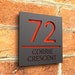 Modern Black House Number Sign, Custom Matt Black Acrylic House Numbers ...