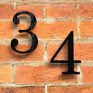 12 Inch Modern House Numbers and Letters, Custom Mid-century Modern ...
