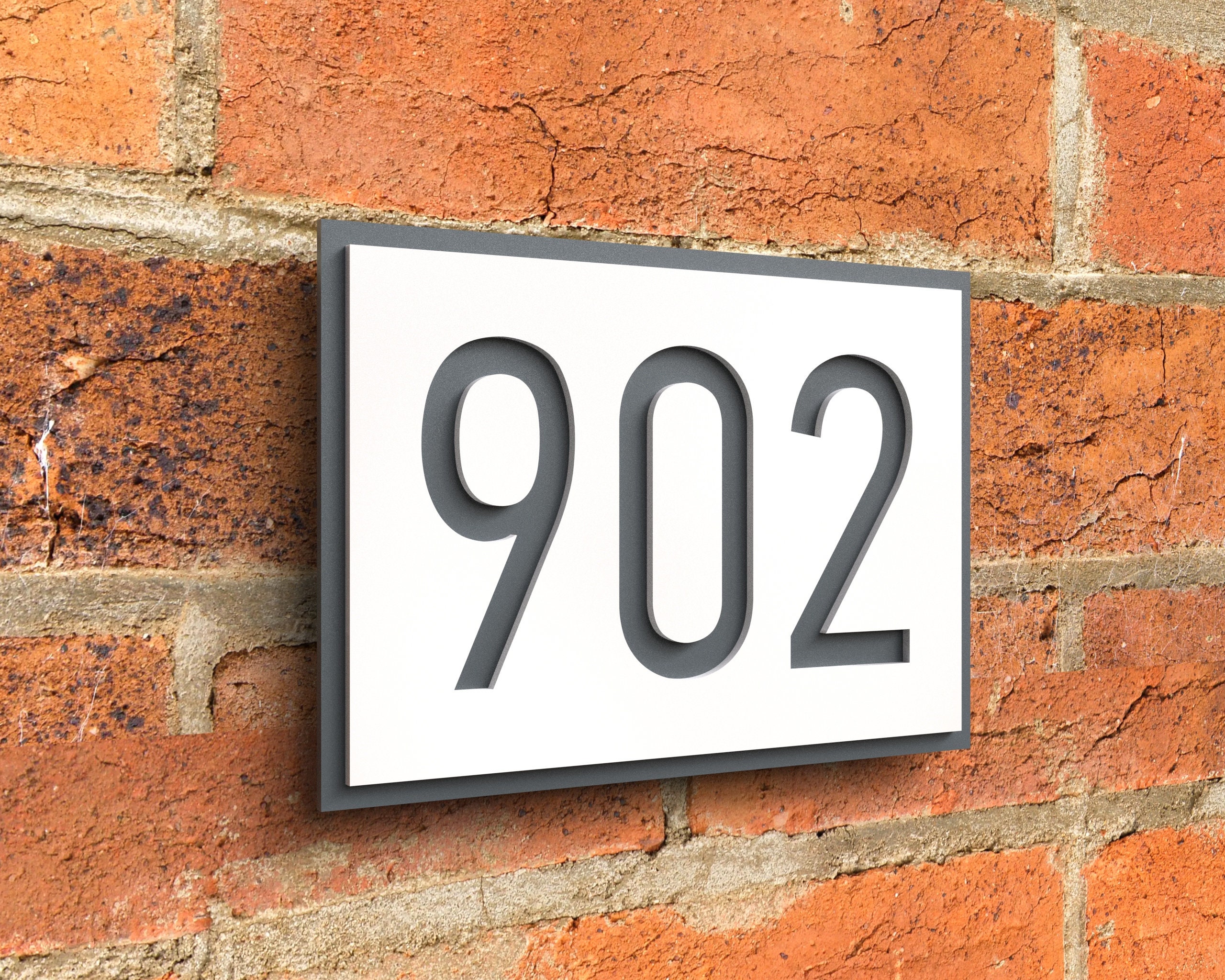 Anthracite Grey House Numbers Custom Address Number Street - Etsy