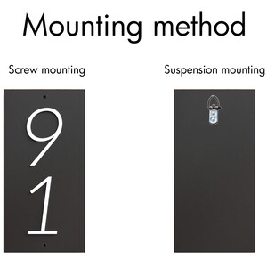 Modern House Numbers, Vertical Address Number Sign, Custom House ...