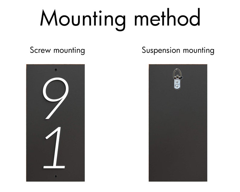 Modern House Numbers, Vertical Address Number Sign, Custom House ...