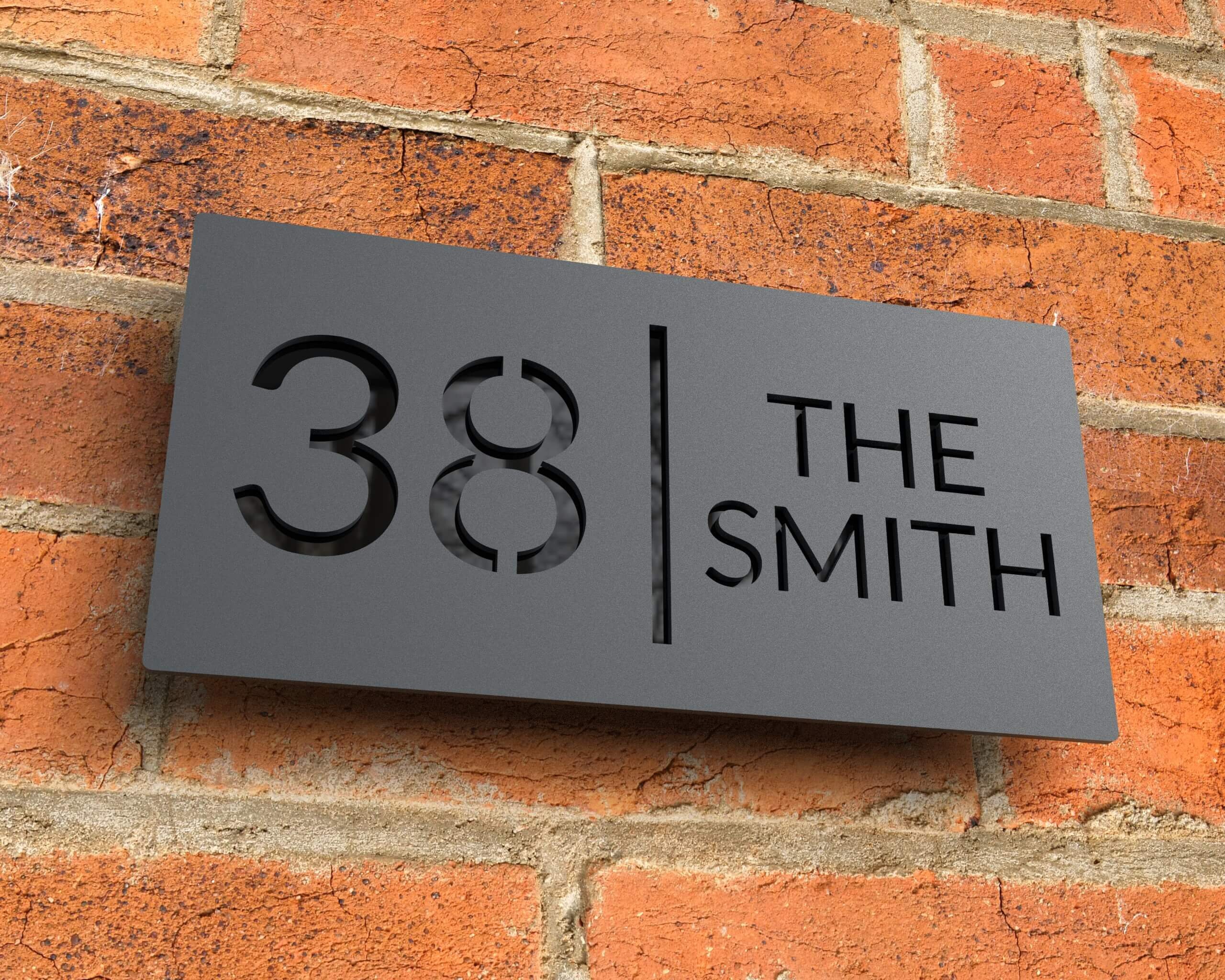 Modern Floating House Number Sign Custom Matt Black Acrylic - Etsy UK