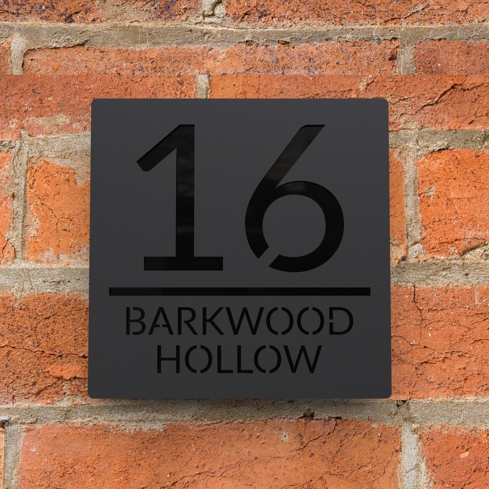 Modern Black House Number Sign Custom Matt Acrylic House - Etsy