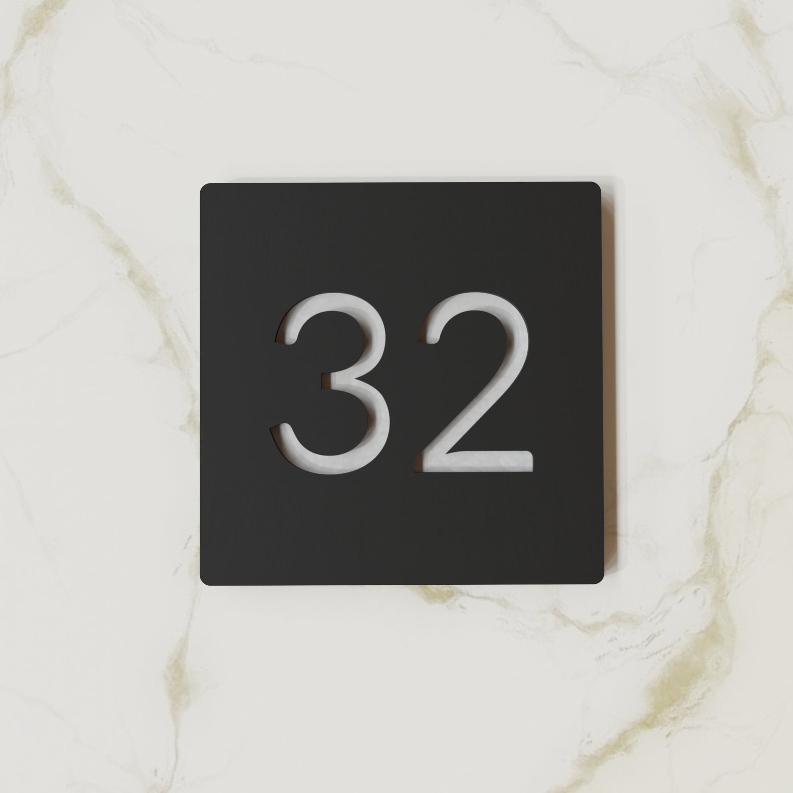 Modern Door Numbers Custom Matt Black Acrylic House Numbers - Etsy UK