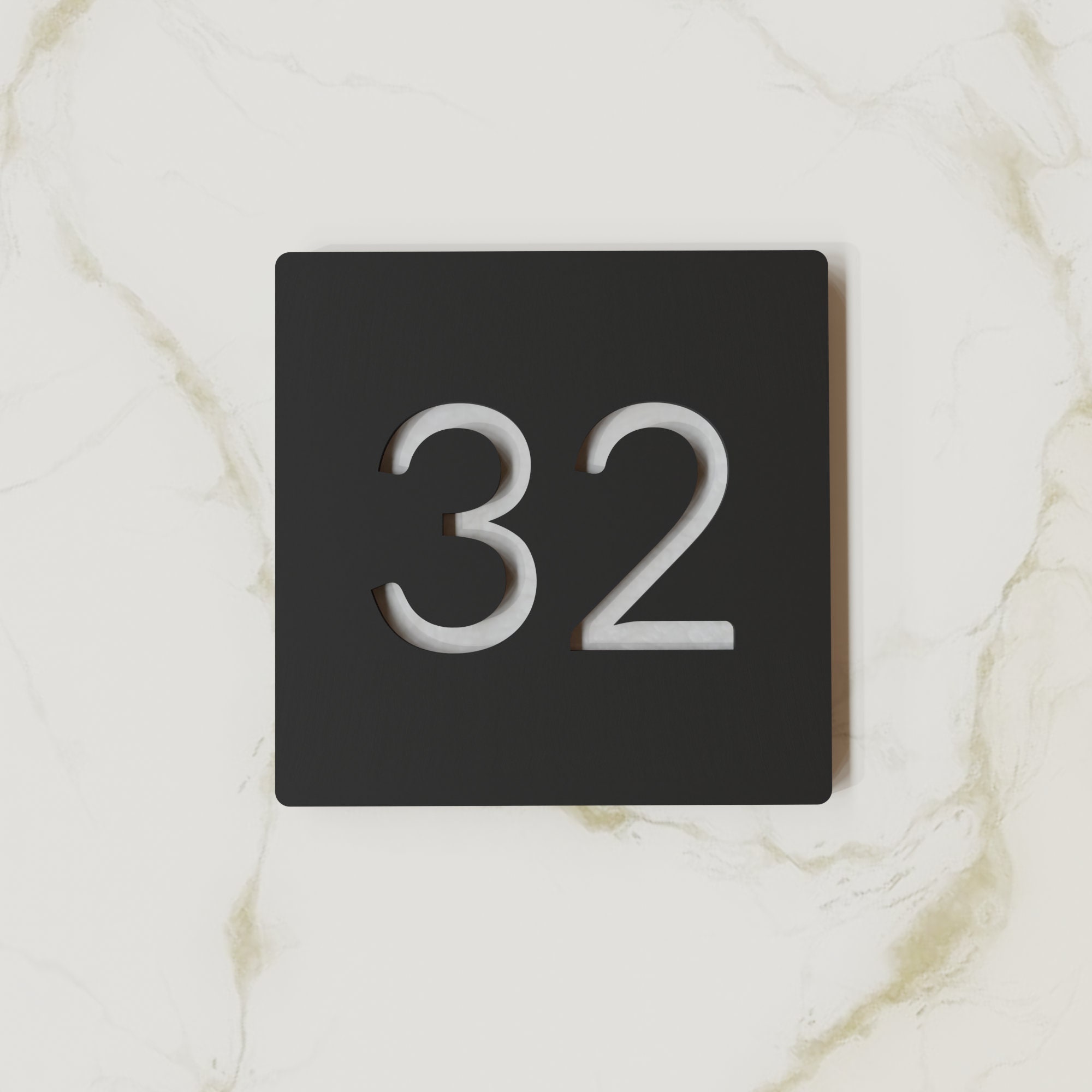 Modern Door Numbers Custom Matt Black Acrylic House Numbers - Etsy UK