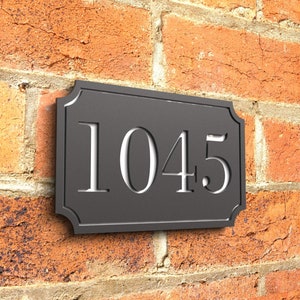 Modern Floating Door Numbers, Custom House Numbers, Matt Black and ...