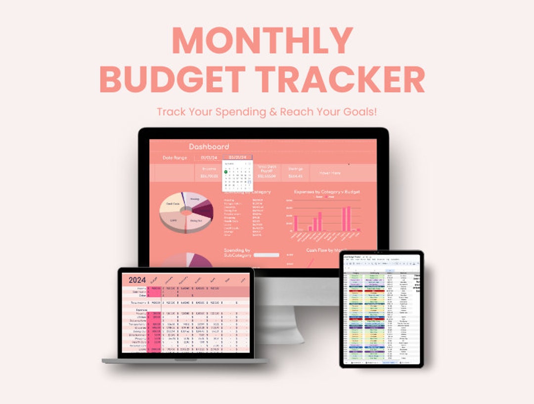 Personal Finance Excel Spreadsheet: Budget Tracker, Expense Manager ...