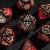 Ruby Crystal 8 Pc Set - Gemstone Handmade Resin Sharp Edge Dnd Dice Set ...