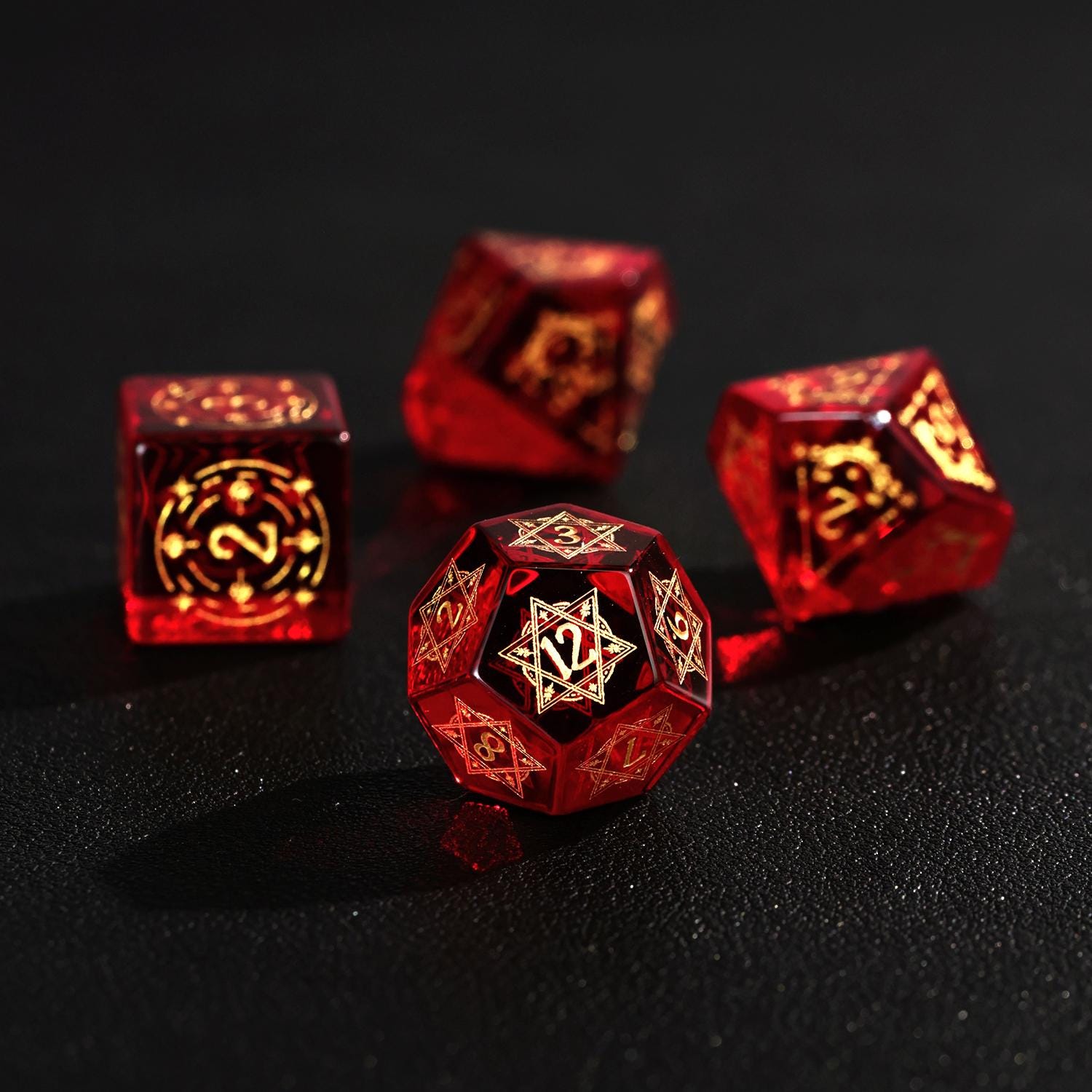 Red Garnet DND Dice Set (birthday Gift), Dice Set, Dungeons & Dragons ...