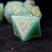 Green Jade DND Dice Set, Aventurine Sharp Edge D&D Dice Set, Dungeons ...