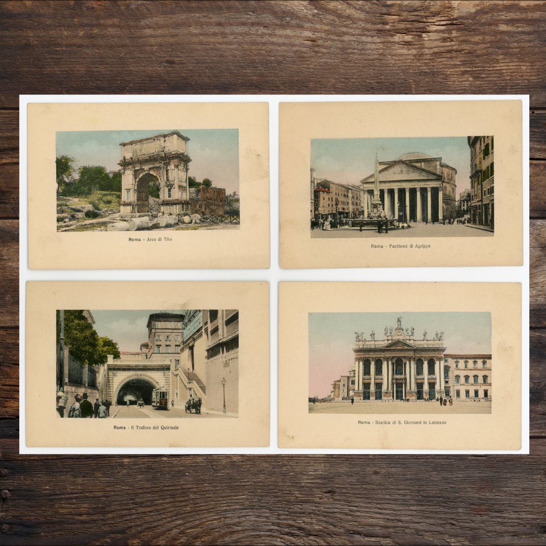 1940's Rome Postcards Set 2 Digital Download 1200 DPI Vintage WW2 Roman ...