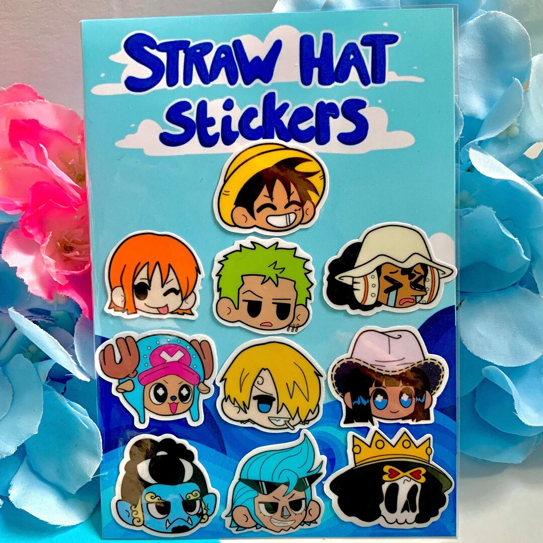 One Piece Straw Hat Pirate Crew Sticker Set - Etsy