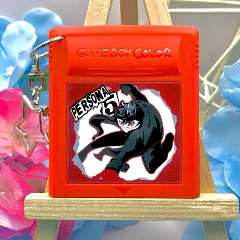 Persona GBC Game Cartridge Handmade Keychain Charm (p3, P4, P5) - Etsy
